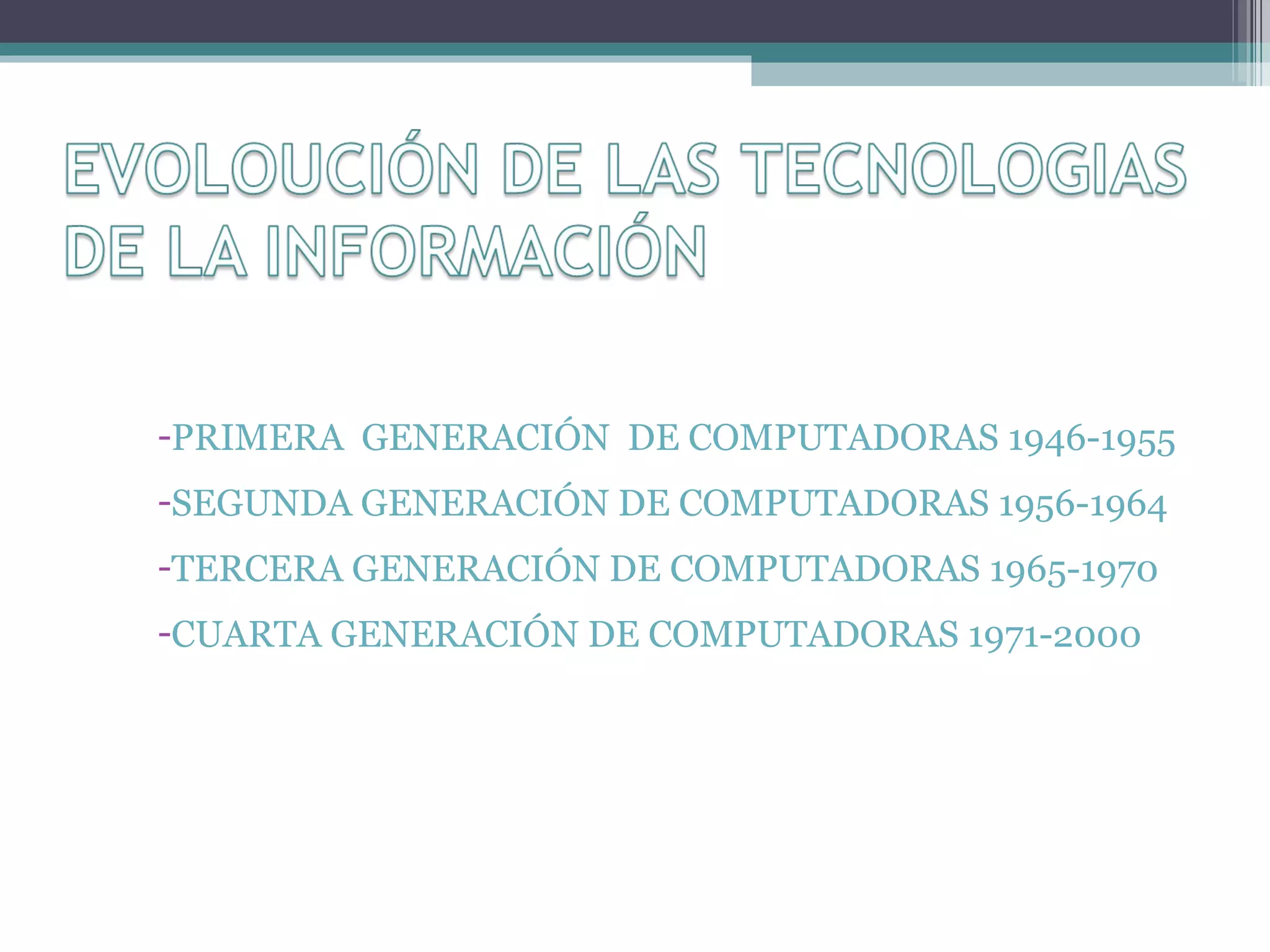 EvolucióN De Las Computadoras | PPT