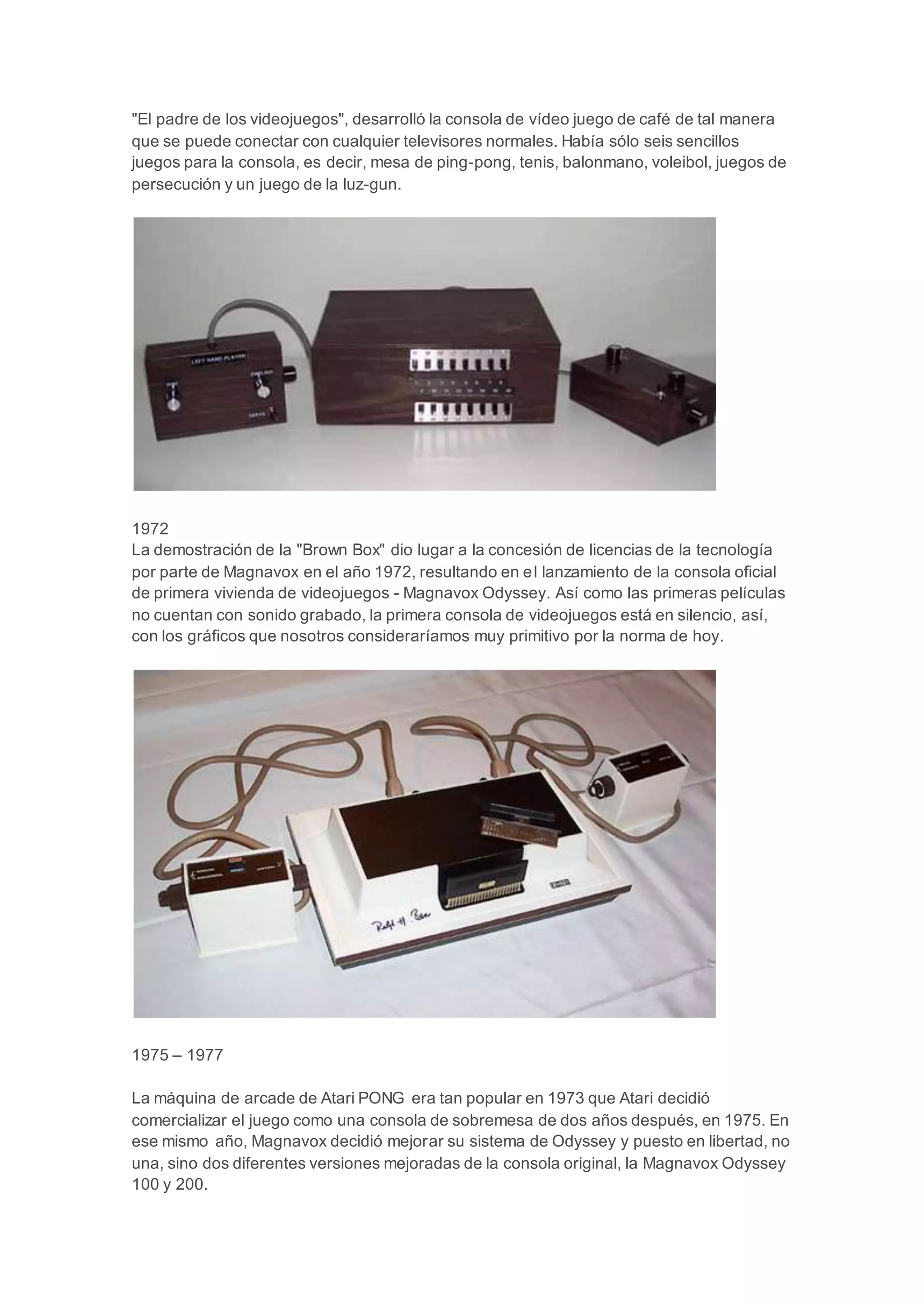 Evolución de las consolas de videojuegos | DOCX