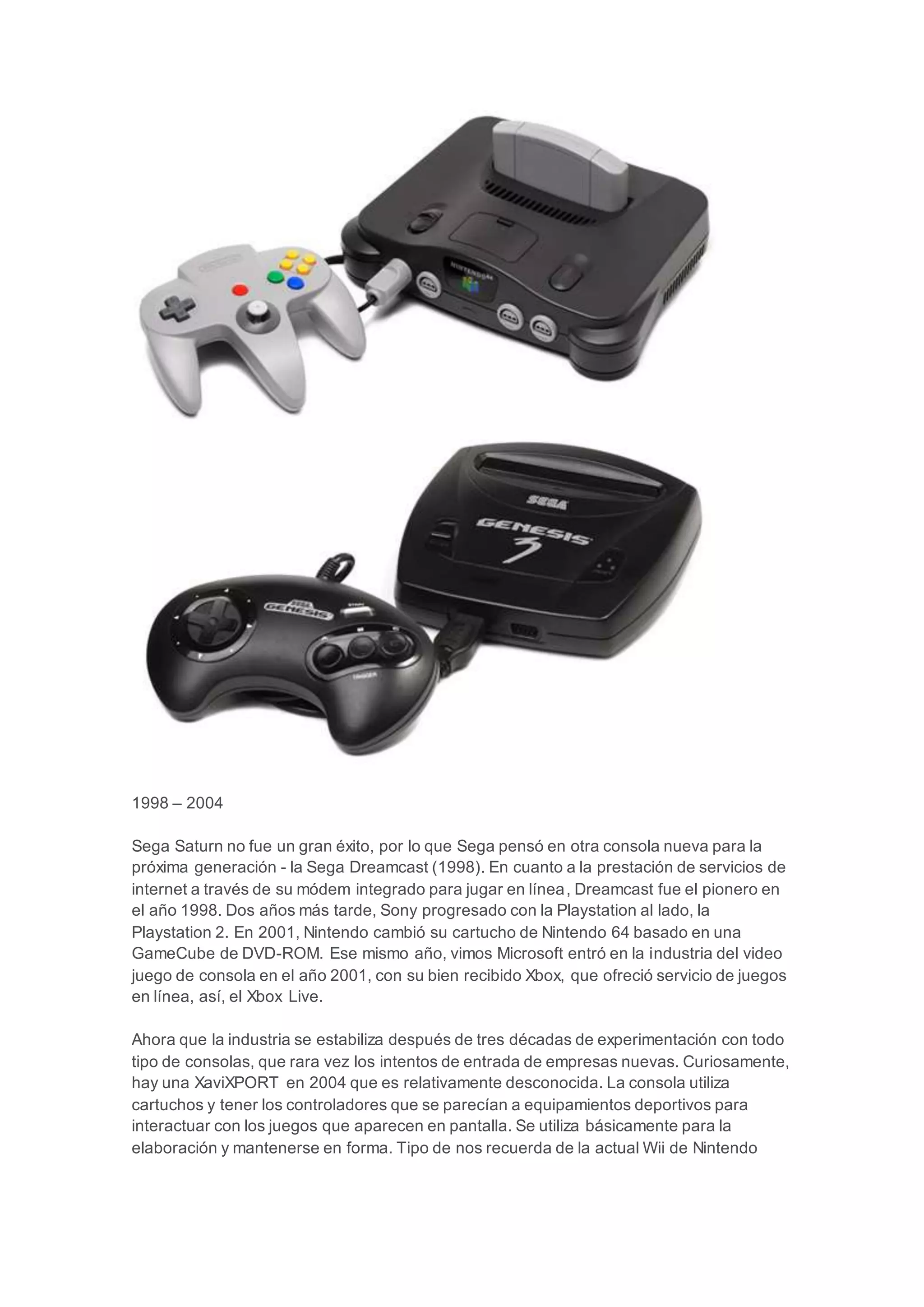 Evolución de las consolas de videojuegos | DOCX