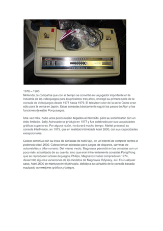 Evolución de las consolas de videojuegos | DOCX