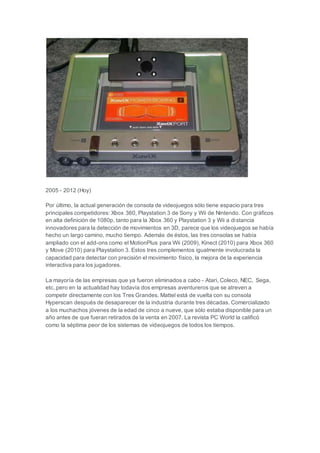 Evolución de las consolas de videojuegos | DOCX