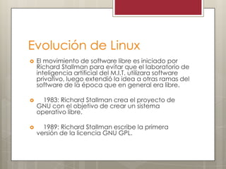 Evolución de linux | PPTX