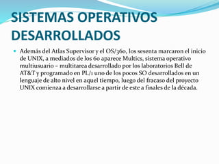 Evolución de los s.o | PPTX