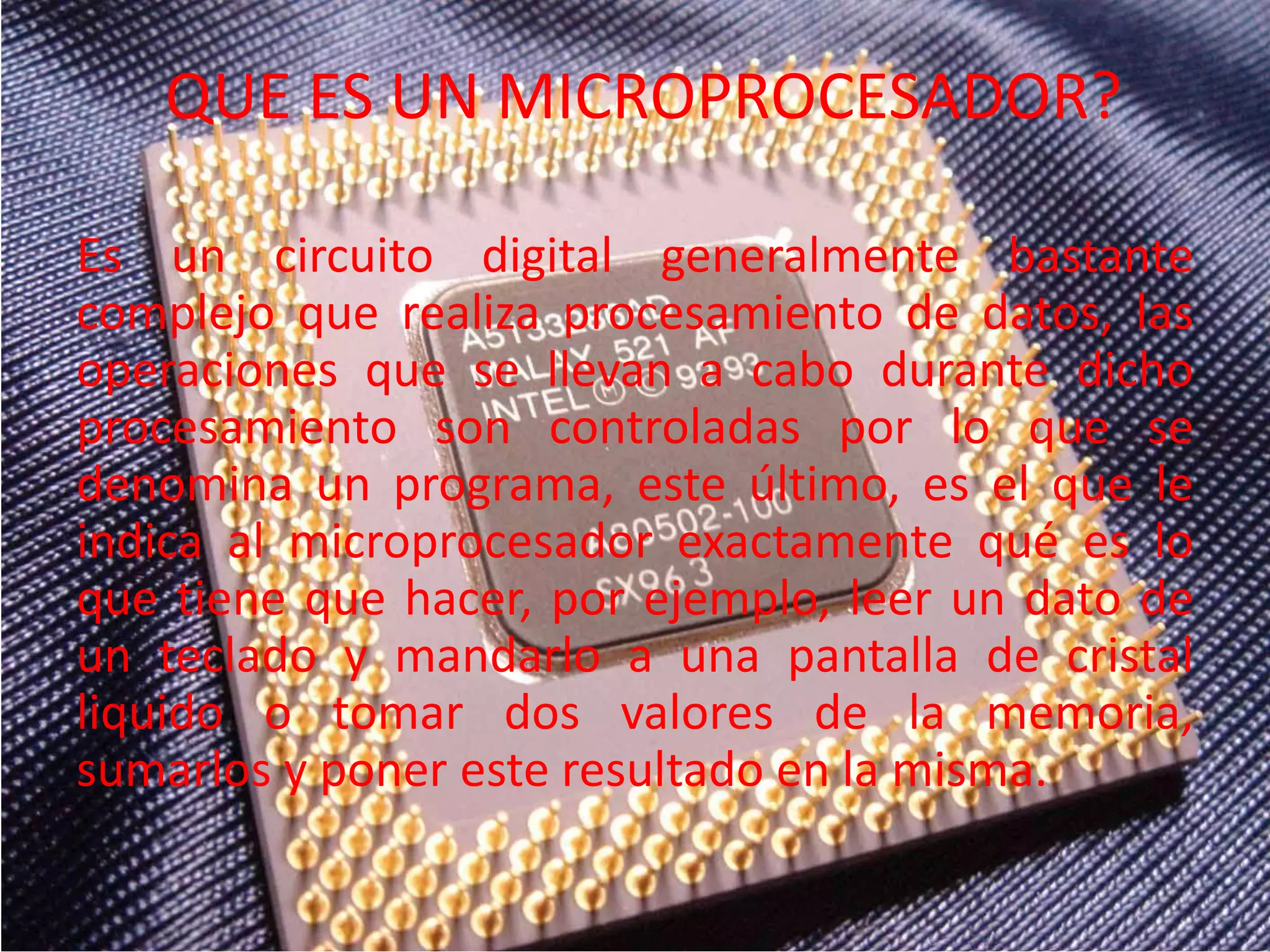 Evolución histórica del microprocesador y la computadora | PPTX