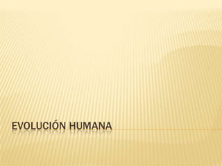 Evolución humana nova | PPTX