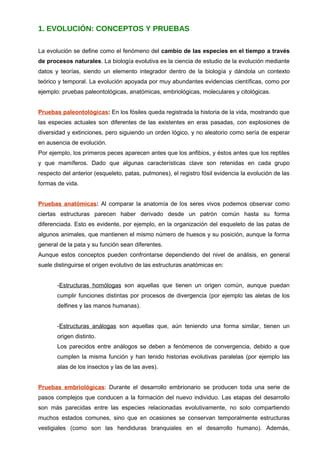Evolucion Biologia | PDF