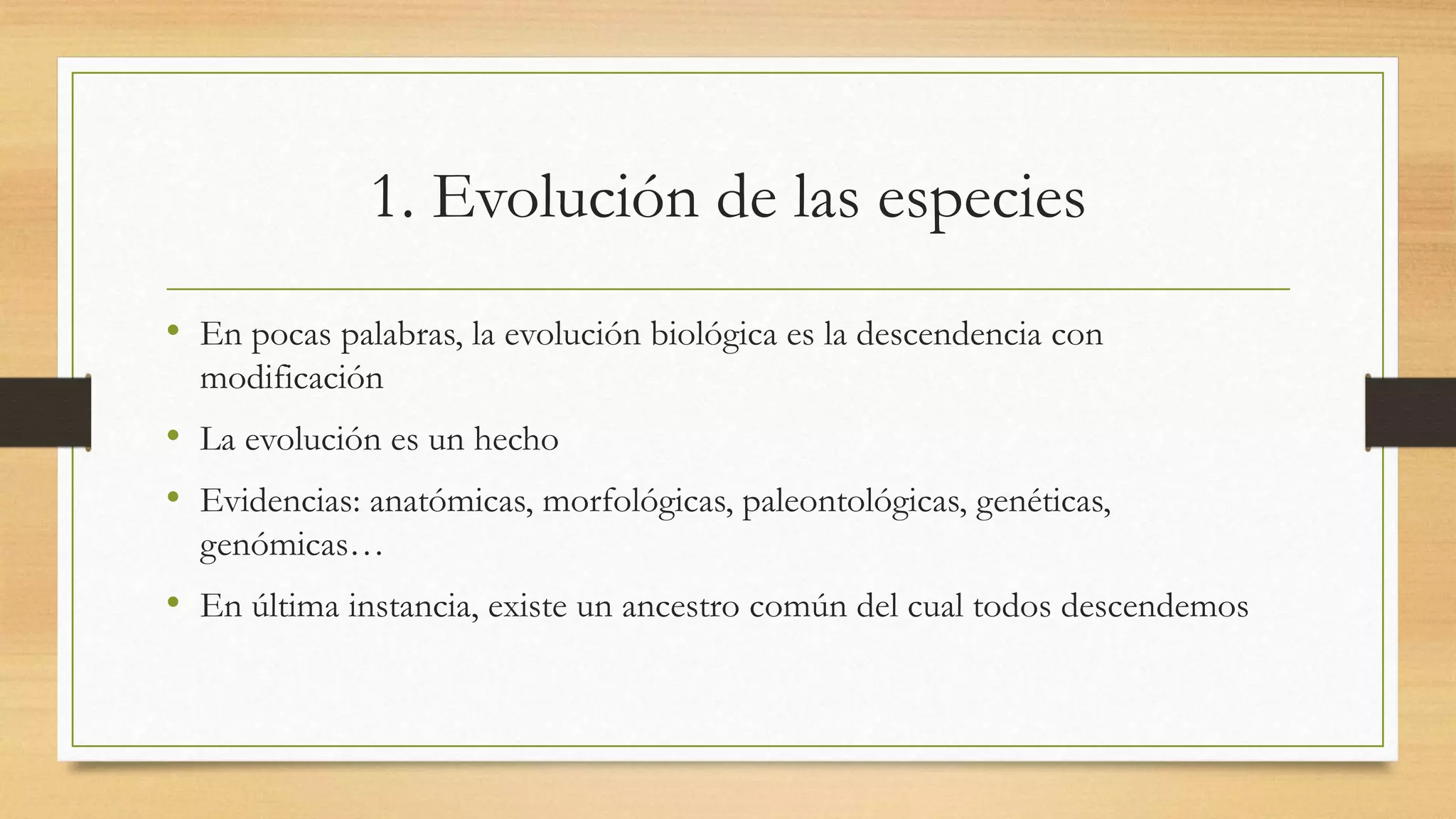 Evolucion biologica | PPT