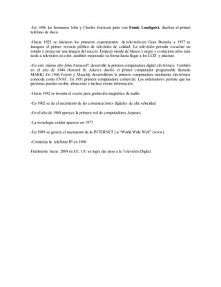 Evolucion de la comunicacion | DOCX