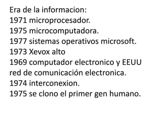 Evolucion de la informacion. | PPTX