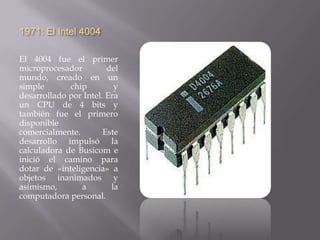 Evolucion de los microprocesadores | PPTX