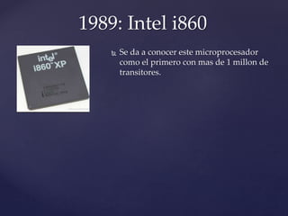 Evolucion de los procesadores | PPTX