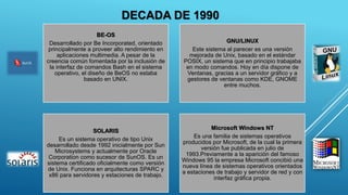 Evolucion de los sistemas operativos | PPTX