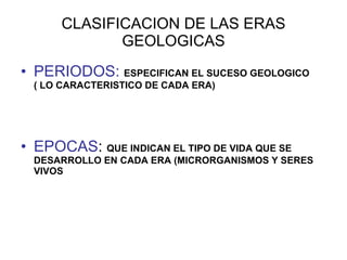 Evolucion del planeta a traves de las eras | PPT
