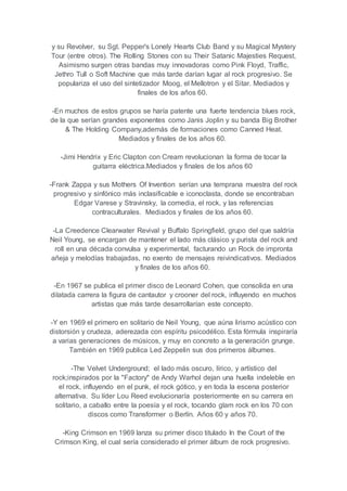 Evolución del rock | DOCX