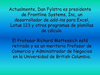 Evolucion de microsoft excel | PPT
