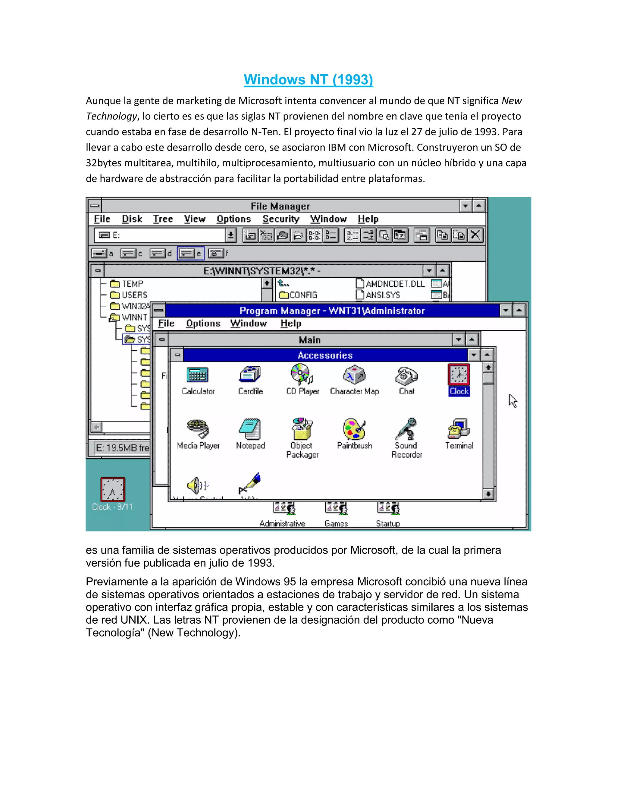 Evolucion de window | PDF