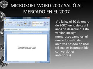 Evolucion de word | PPTX