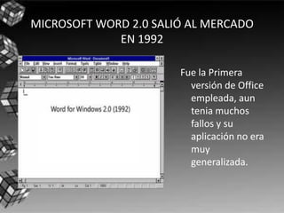 Evolucion de word | PPTX