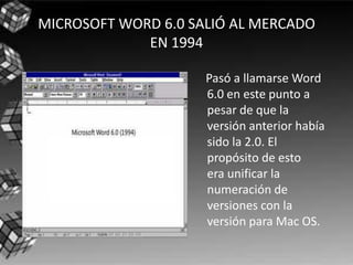 Evolucion de word | PPTX