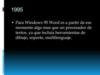 Evolucion grafica de microsoft word (1989 2007) | PPTX