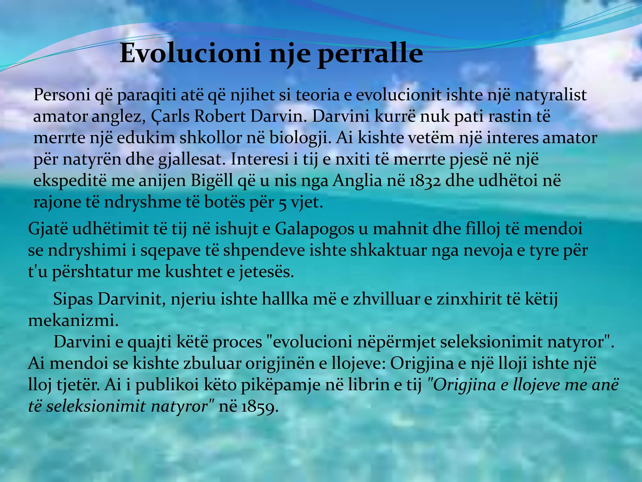 Evolucioni nje përrallë | PPTX