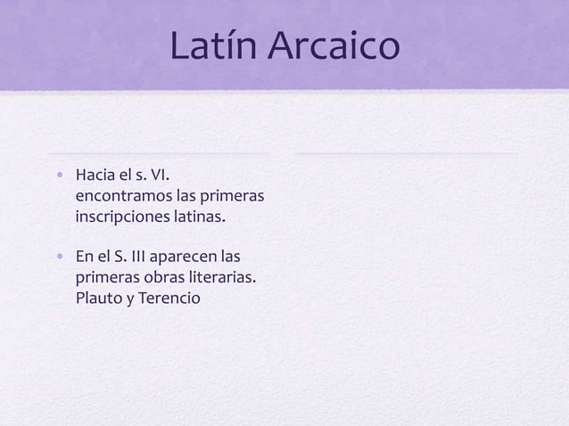 Evolución del latín | PPT