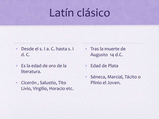 Evolución del latín | PPTX