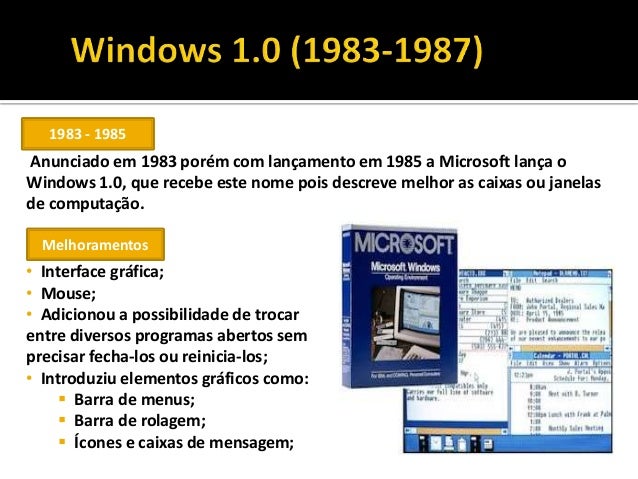 blog do Gesiel: Evolução do windows
