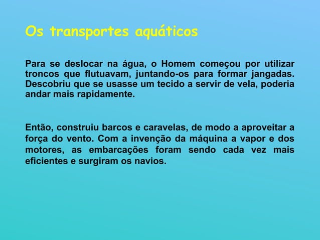 A evolução dos meios de transporte | PPT | Air Travel | Travel Type