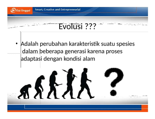 Teori evolusi materi kelas XII semester ganjil | PPTX