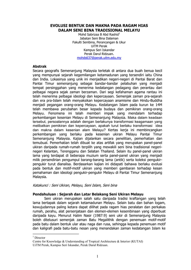 Evolusi bentuk dan makna dalam simbolisme seni bina dr. sabrizaa | PDF