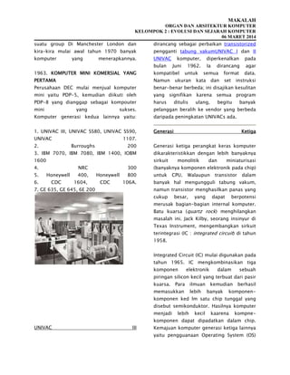 Evolusi dan sejarah komputer | PDF