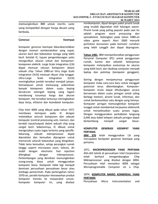 Evolusi dan sejarah komputer | PDF