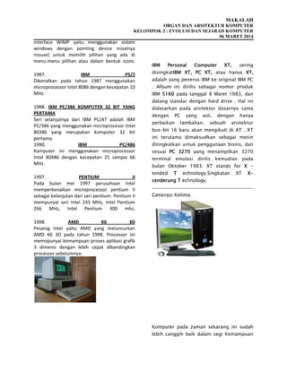Evolusi dan sejarah komputer | PDF