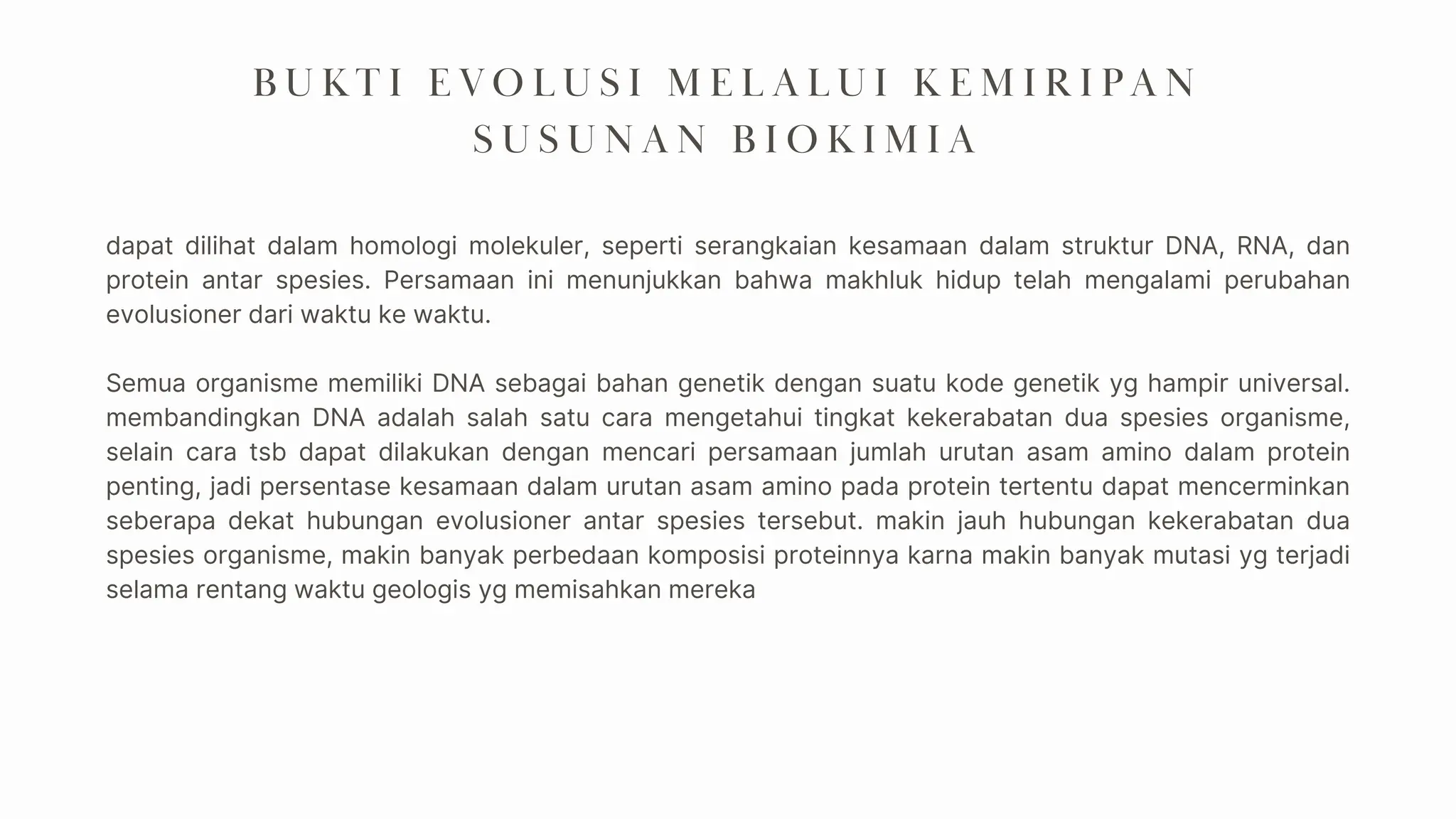 Evolusi untuk sebuah kelompok 1 ya gitu la | PPT