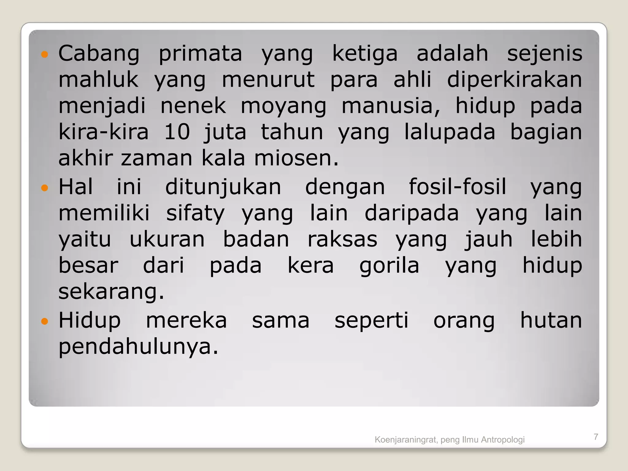 Evolusi primata dan manusia | PPT