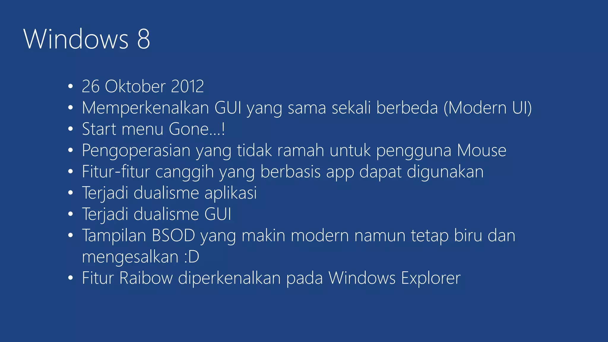Evolusi sistem operasi windows | PPTX