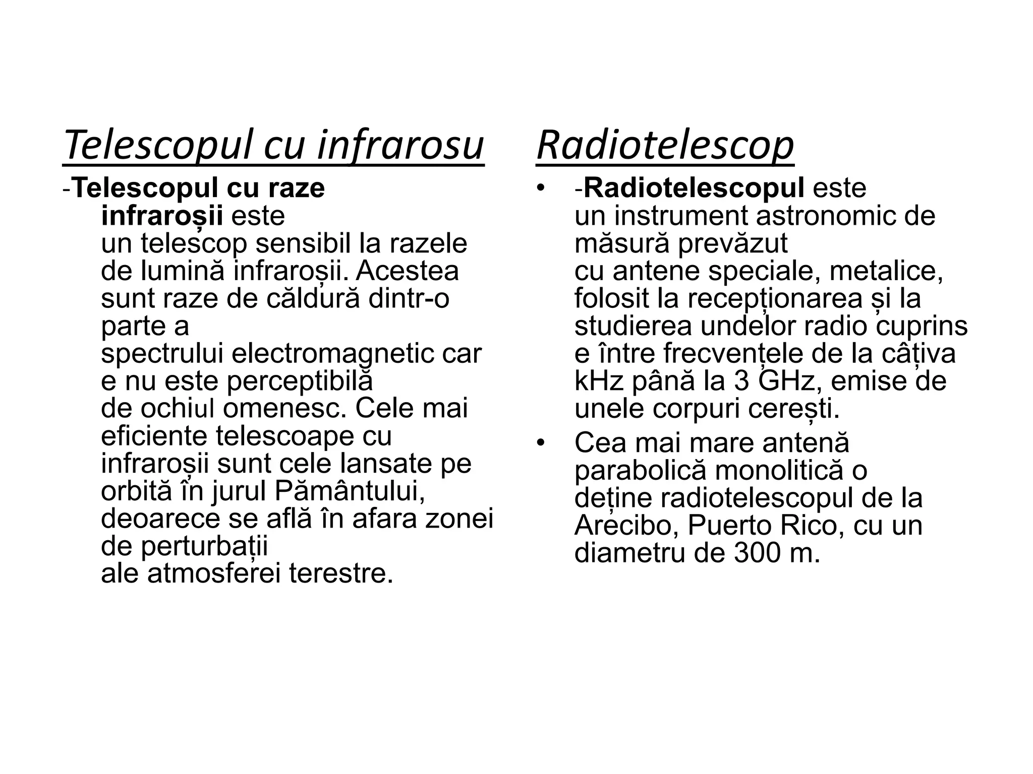 Evolutia telescoapelor | PPTX