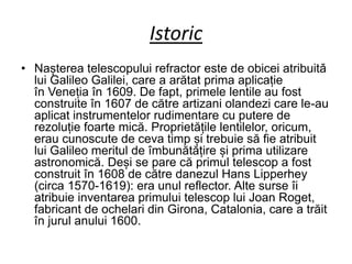 Evolutia telescoapelor | PPTX