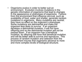 Honors Biology - Evolution | PPT
