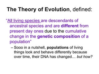 The history of evolution theory of darwi | PPT