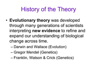 The history of evolution theory of darwi | PPT
