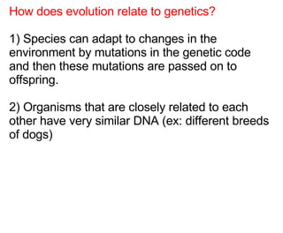 Evolution Study Guide | PPT