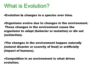 Evolution Study Guide | PPT