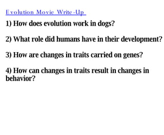 Evolution Study Guide | PPT