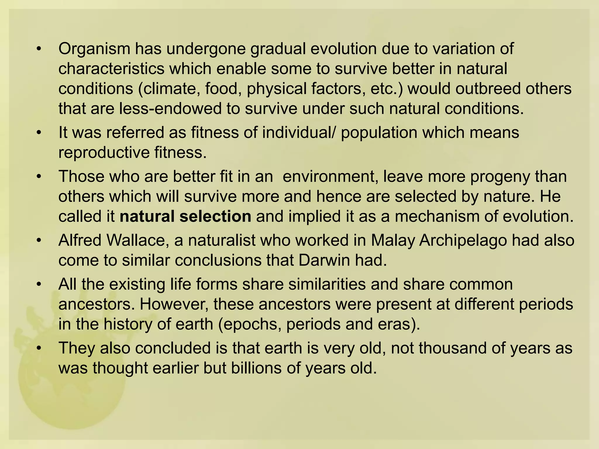 Evolution, Grade 12 | PPTX