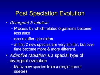Evolution and speciation in life sciences | PPT