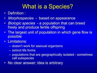 Evolution and speciation in life sciences | PPT