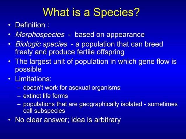 Evolution and speciation in life sciences | PPT