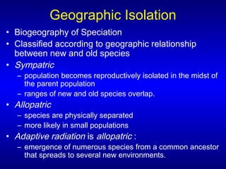 Evolution and speciation in life sciences | PPT